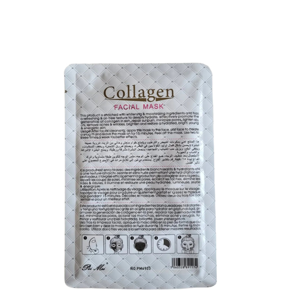 Korean Collagen Snail Mask - Premium Hydrating Face Mask for Glowing S ...